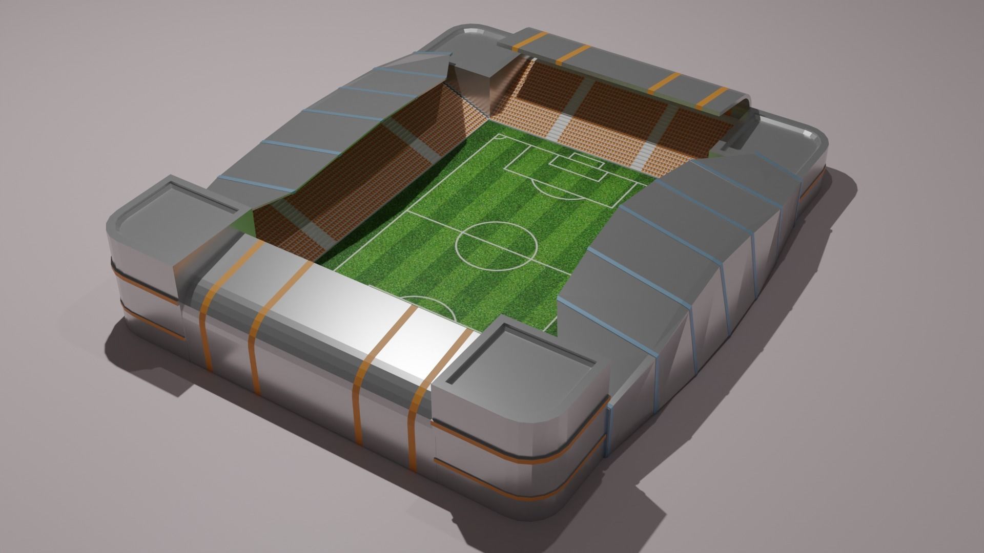 3D model Low poly football stadium VR / AR / low-poly | CGTrader