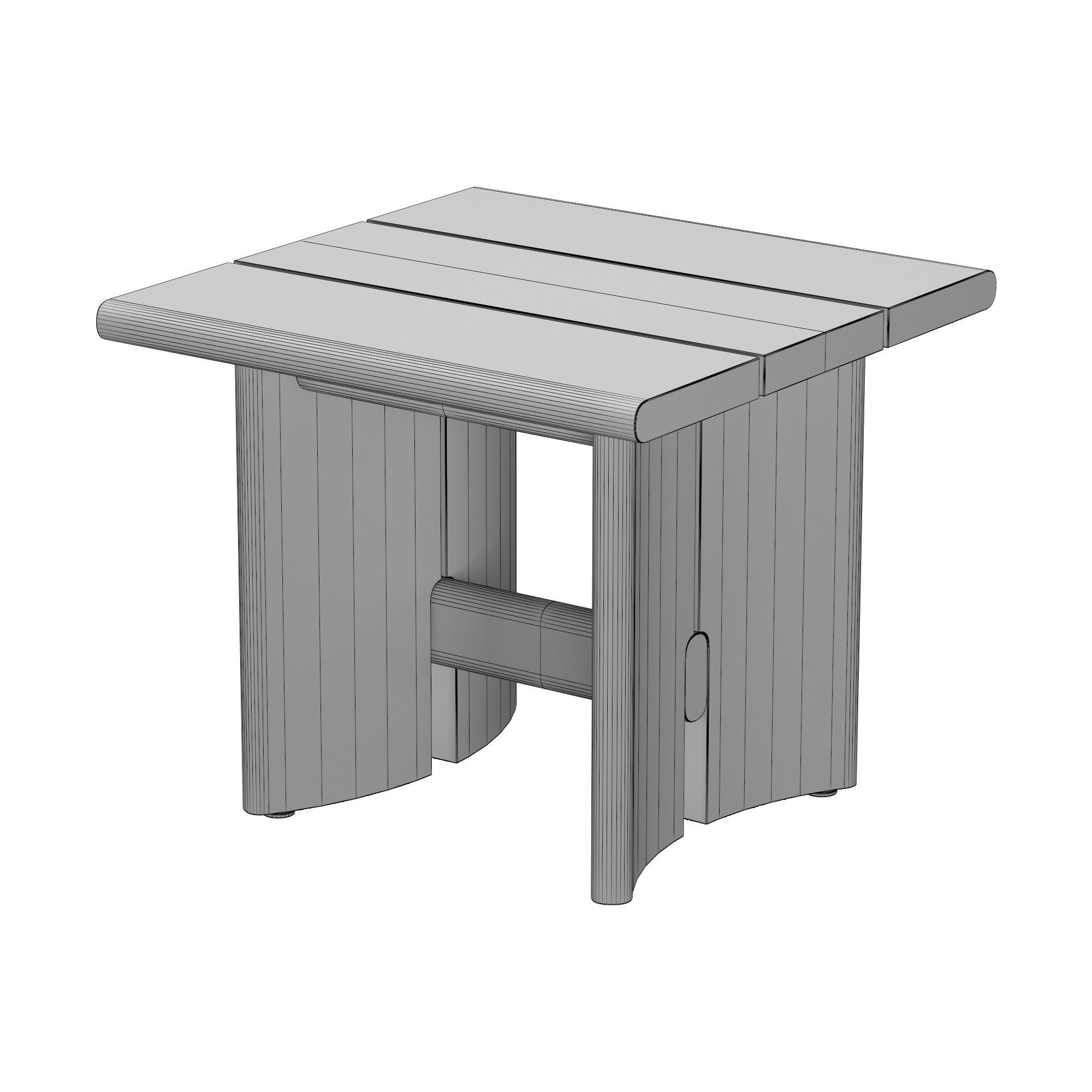 TRIESTE TEAK SIDE TABLE 3D model | CGTrader
