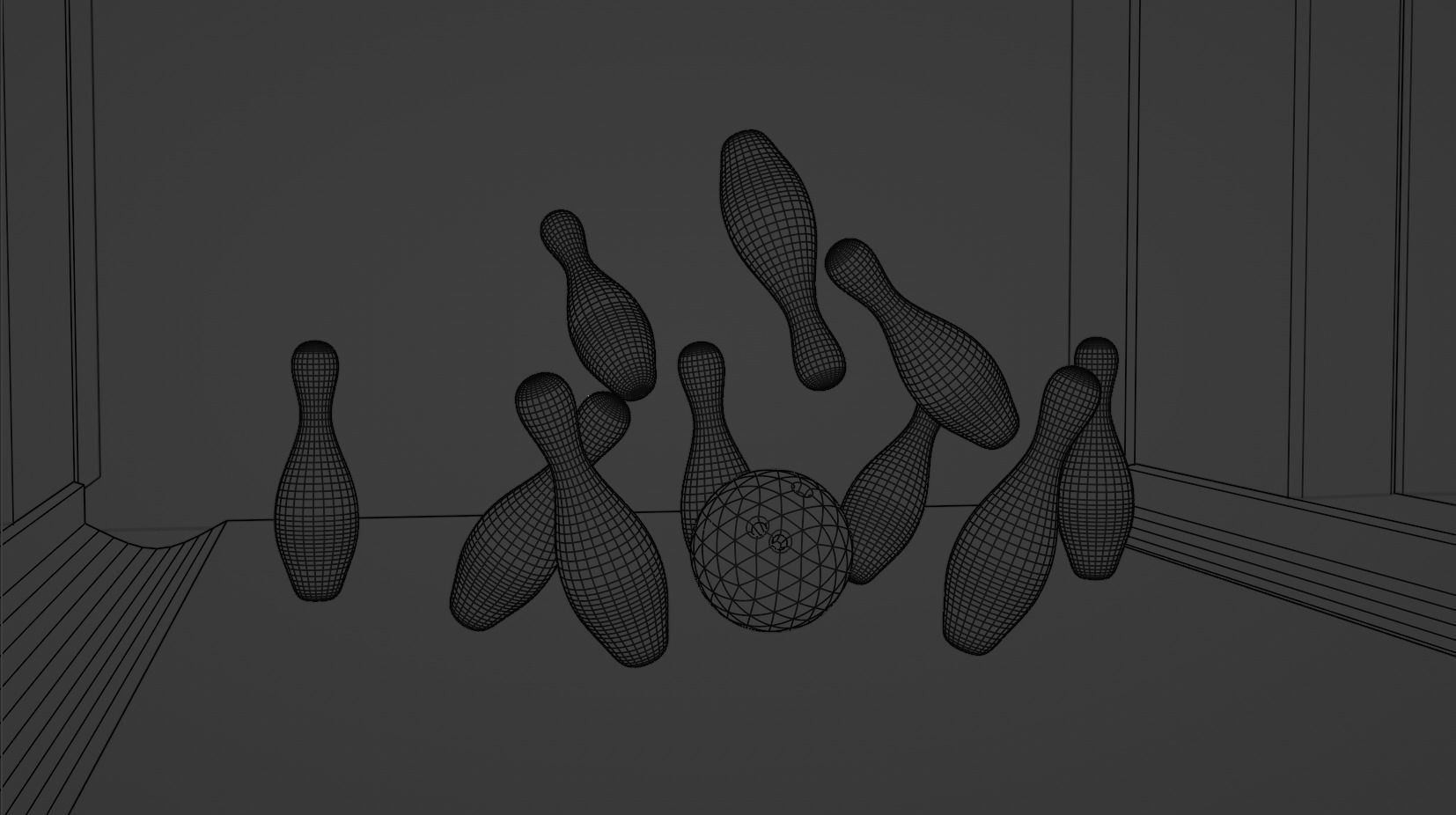 3D model Bowling Ball and Pins VR / AR / low-poly | CGTrader