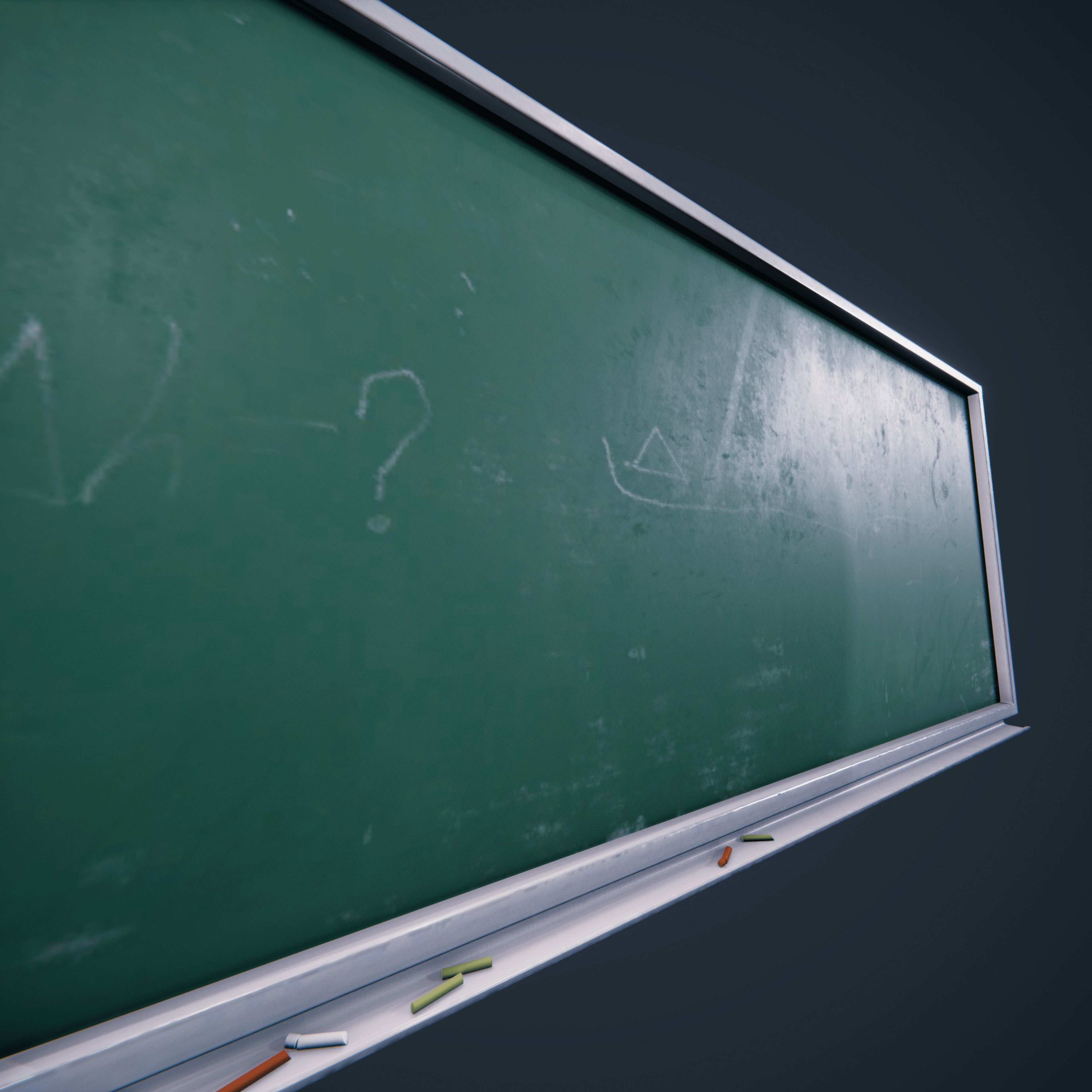 3D model ChalkBoard SchoolRoom HDRP VR / AR / low-poly | CGTrader