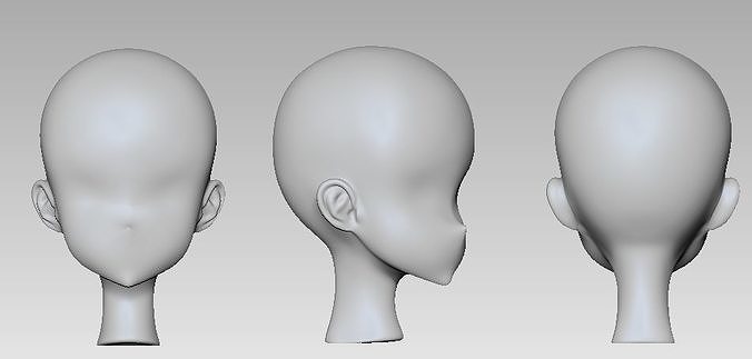 animebasicface 3D model 3D printable | CGTrader
