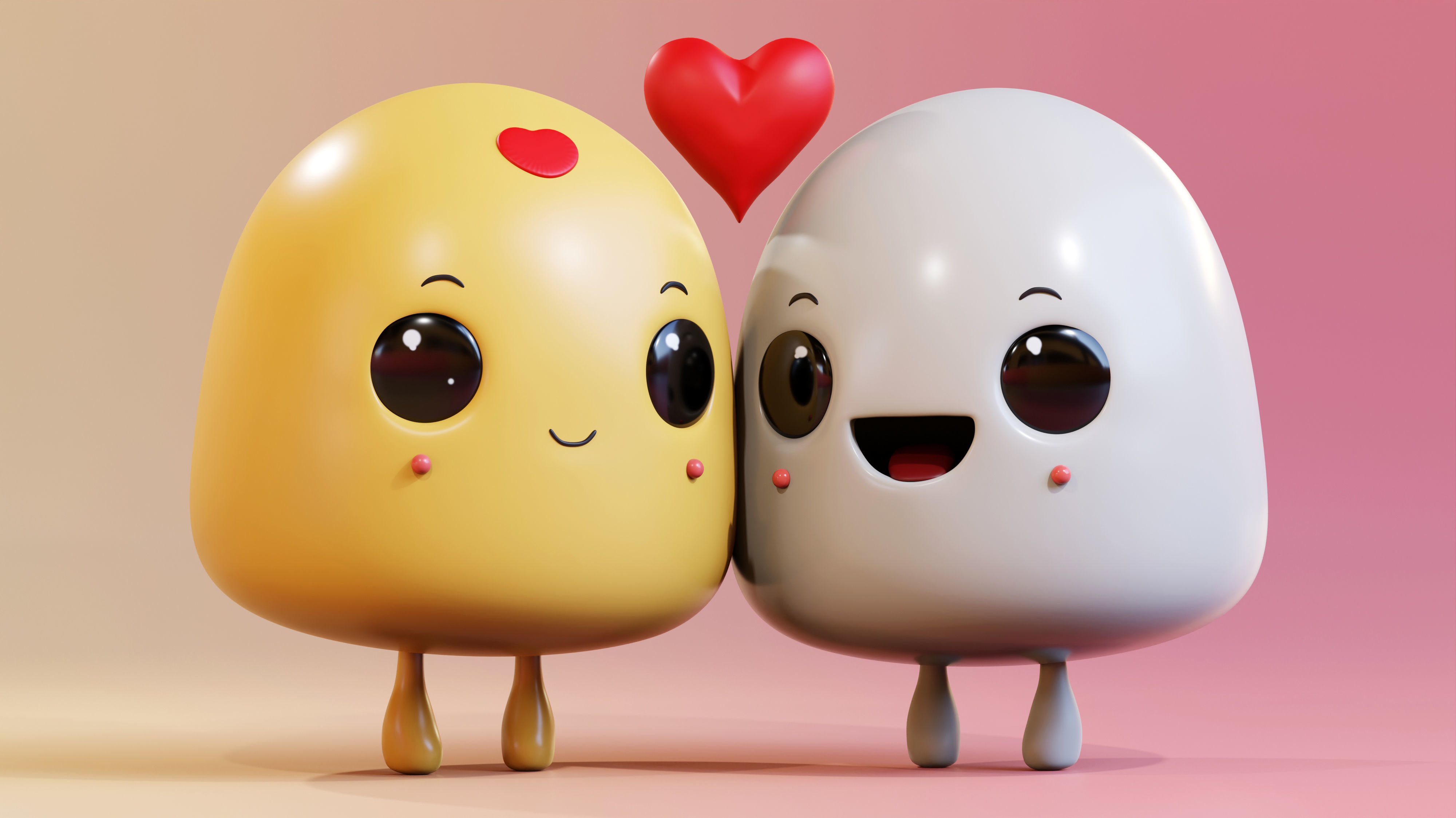 Simple Cute Emoji Couple 3D model | CGTrader