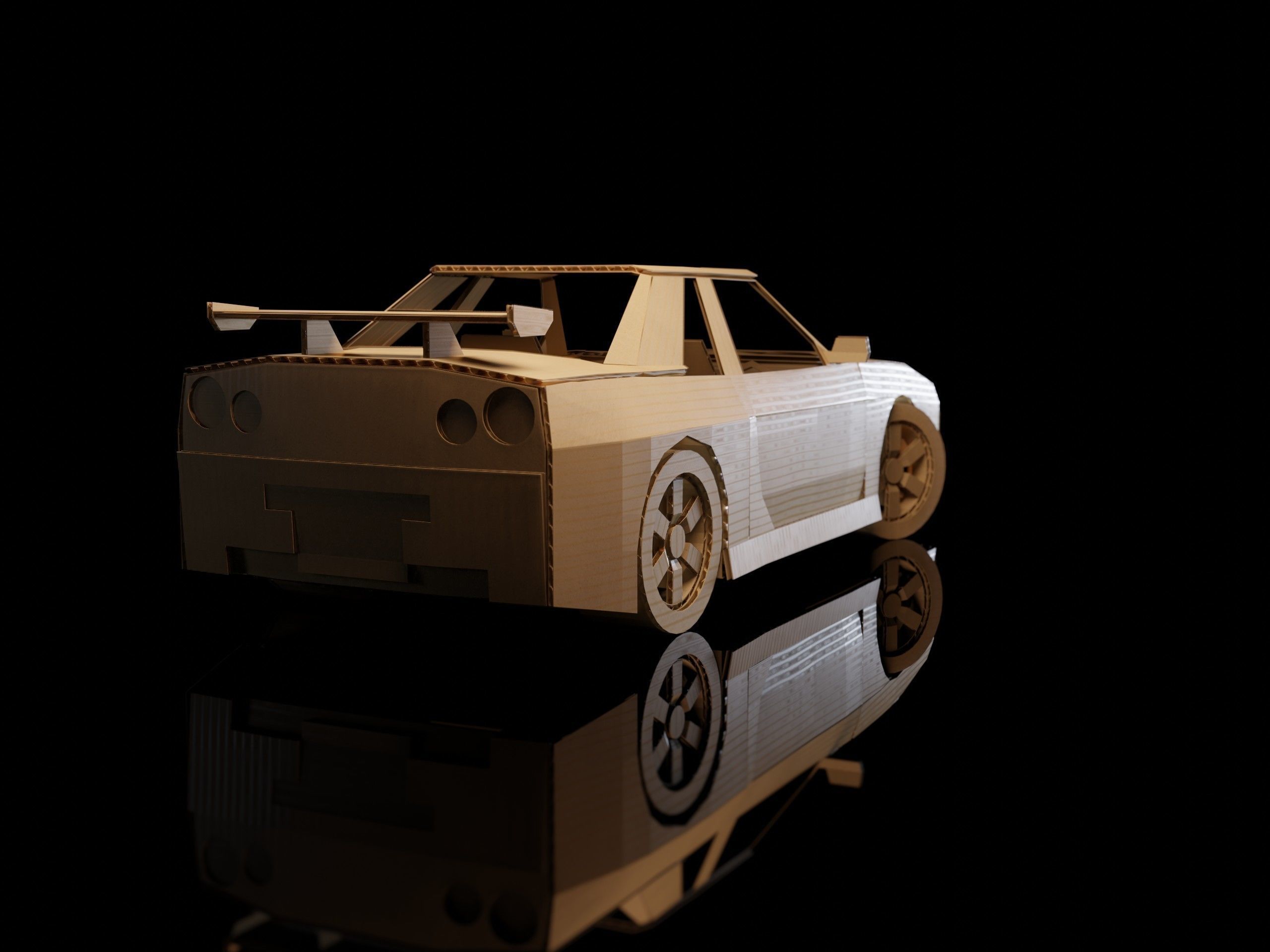 Nissan GTR Skyline R34 cardboard car 3D model | CGTrader