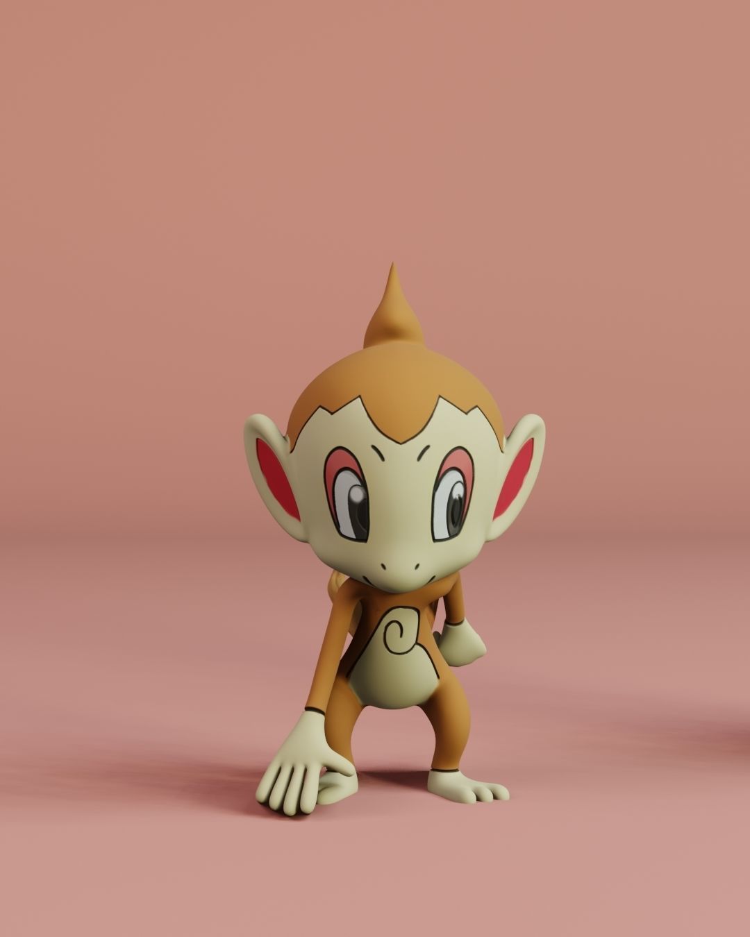 Chimchar 3D model 3D printable | CGTrader