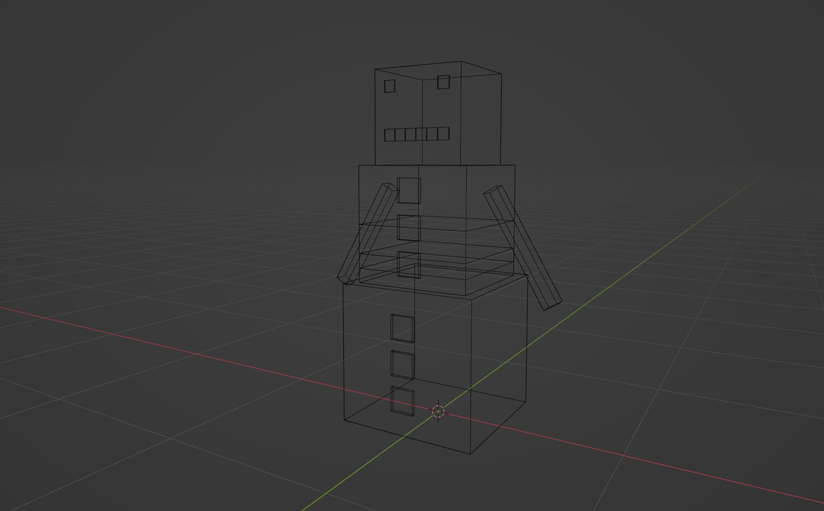 3d Model Minecraft Snow Golem Vr Ar Low Poly Cgtrader