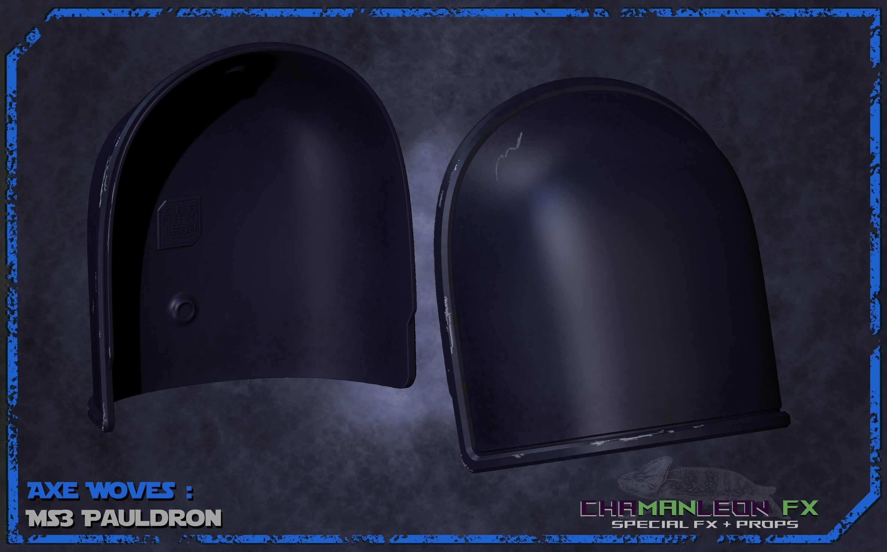 Axe Woves Shoulder Pauldrons The Mandalorian Cosplay Armor 3D model 3D ...