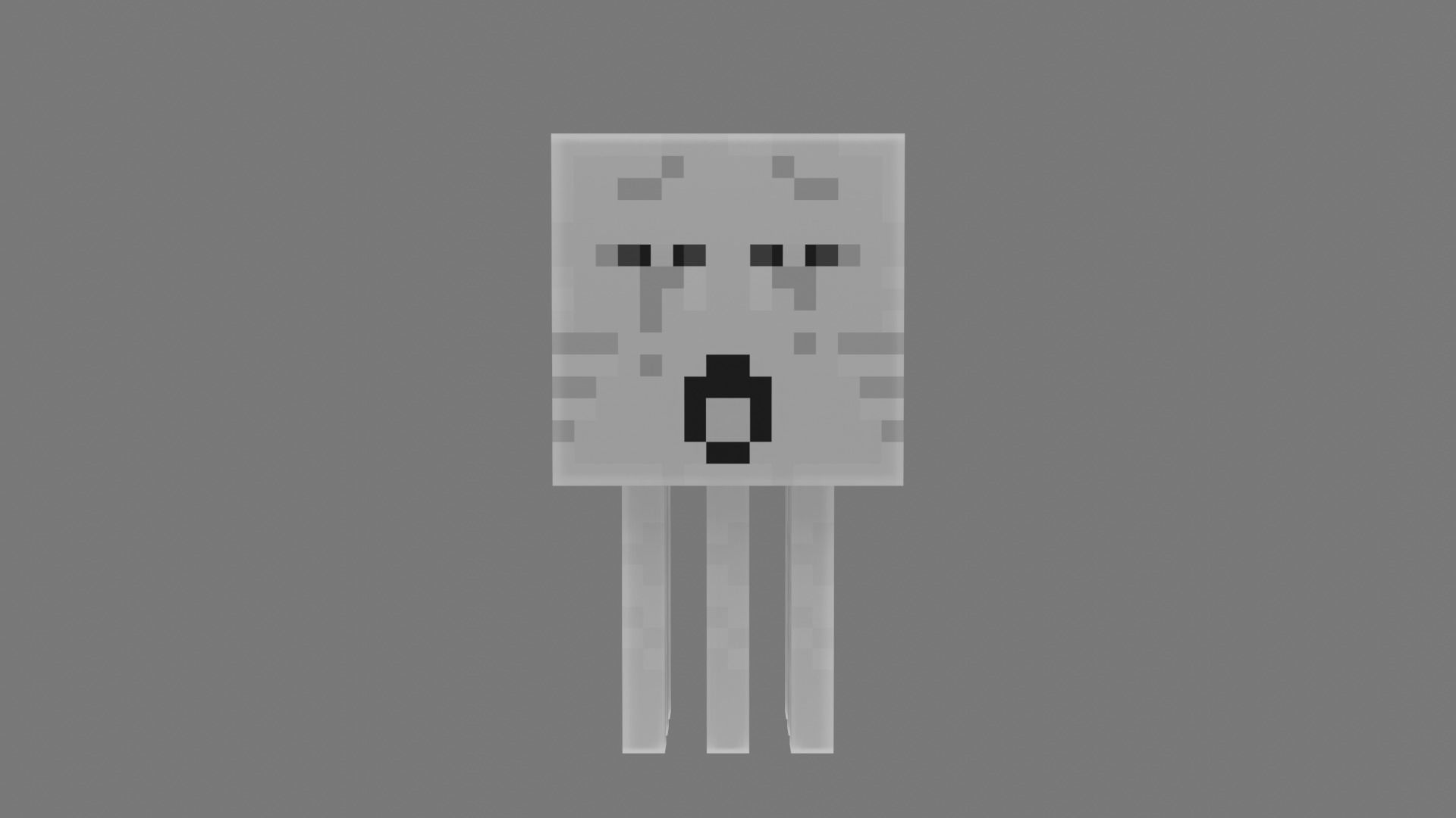 Minecraft Ghast 3D model animated rigged | CGTrader