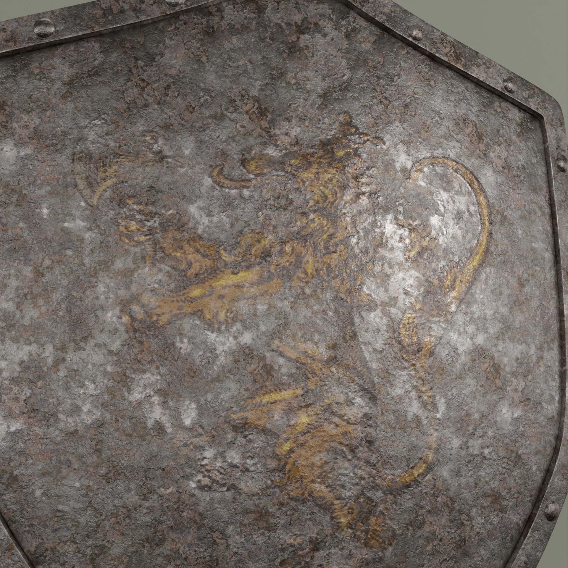 Rusted Shield 3D model | CGTrader