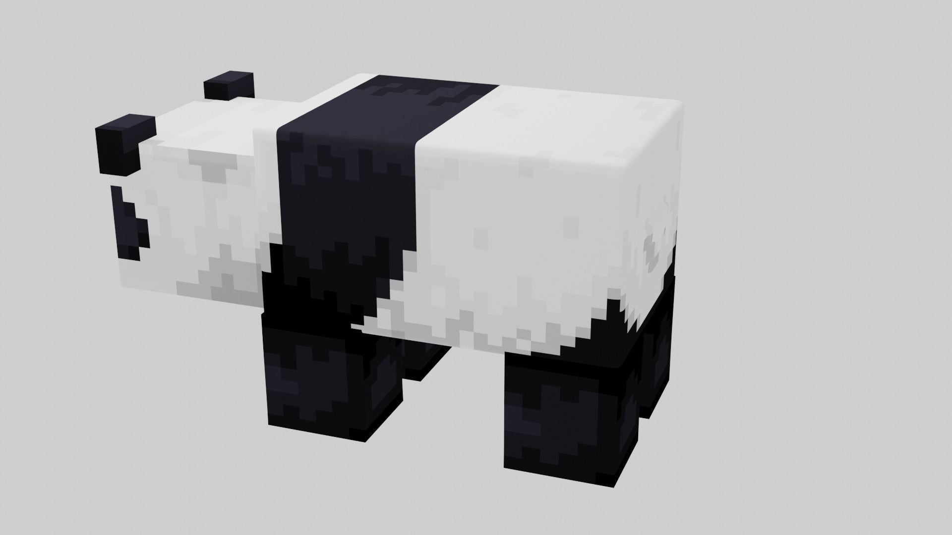 Minecraft Panda 3D model animated rigged | CGTrader