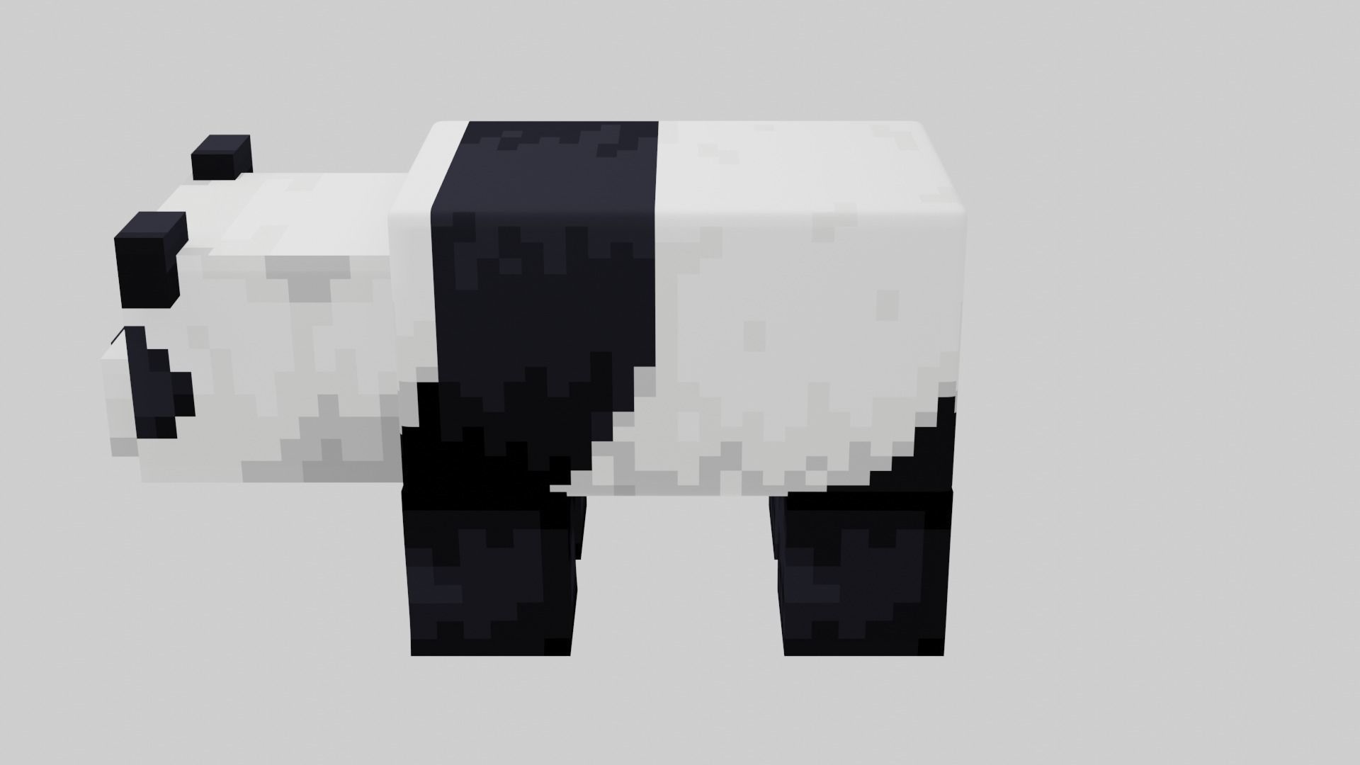 Minecraft Panda 3D model animated rigged | CGTrader