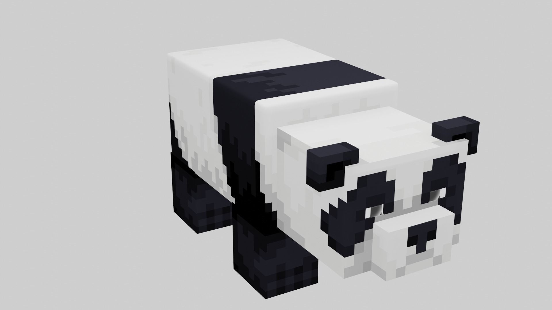 Minecraft Panda 3D model animated rigged | CGTrader