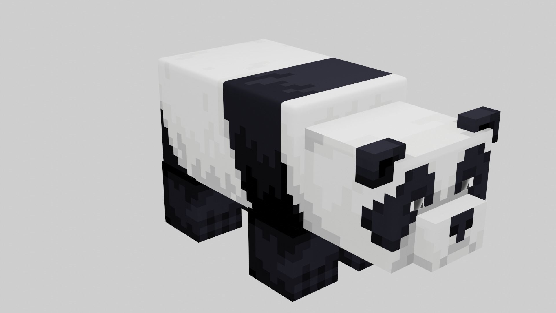 Minecraft Panda 3D model animated rigged | CGTrader