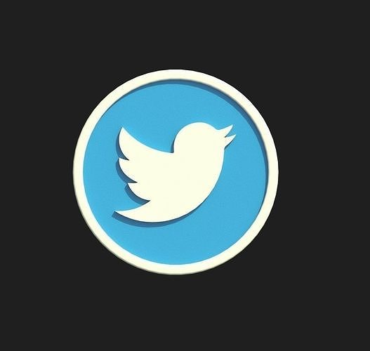 3D model Twitter social network logo VR / AR / low-poly | CGTrader