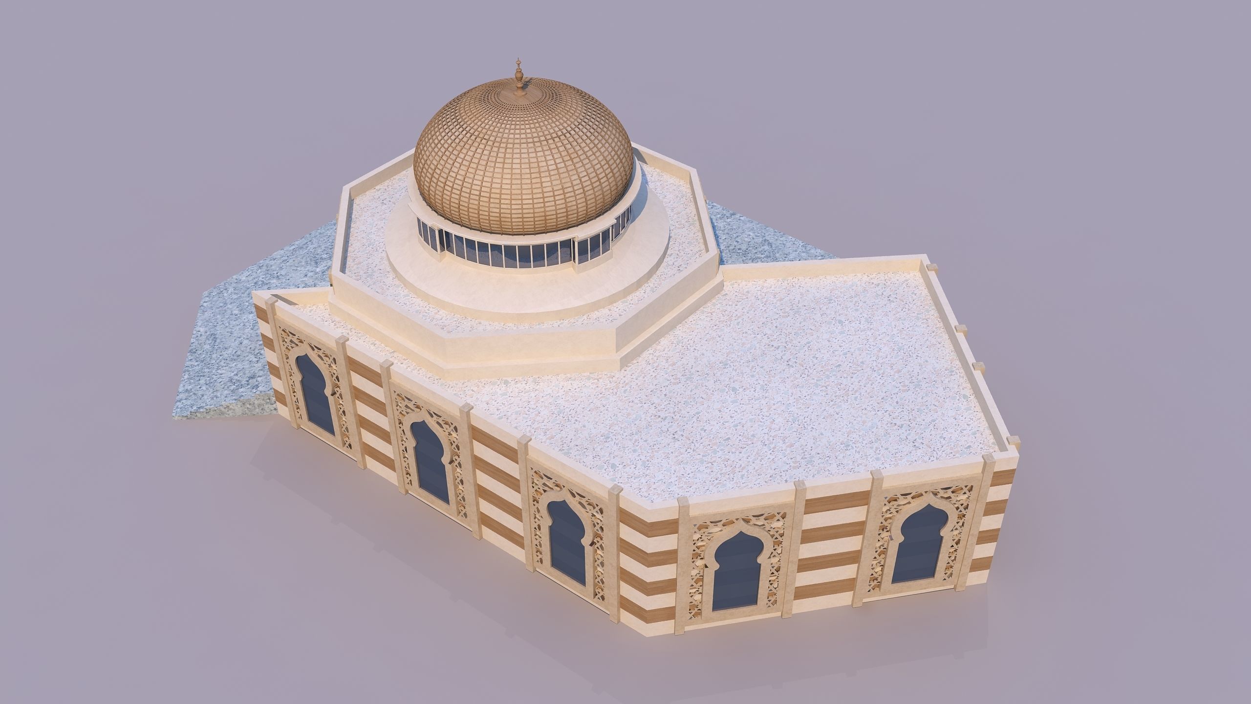 0172 - Islamic Facade Building 3D model | CGTrader