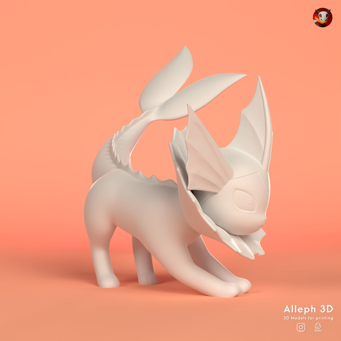 Pokemon vaporeon 3D model 3D printable | CGTrader