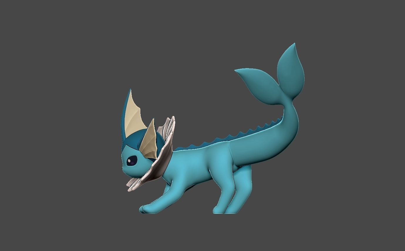 Pokemon vaporeon 3D model 3D printable | CGTrader