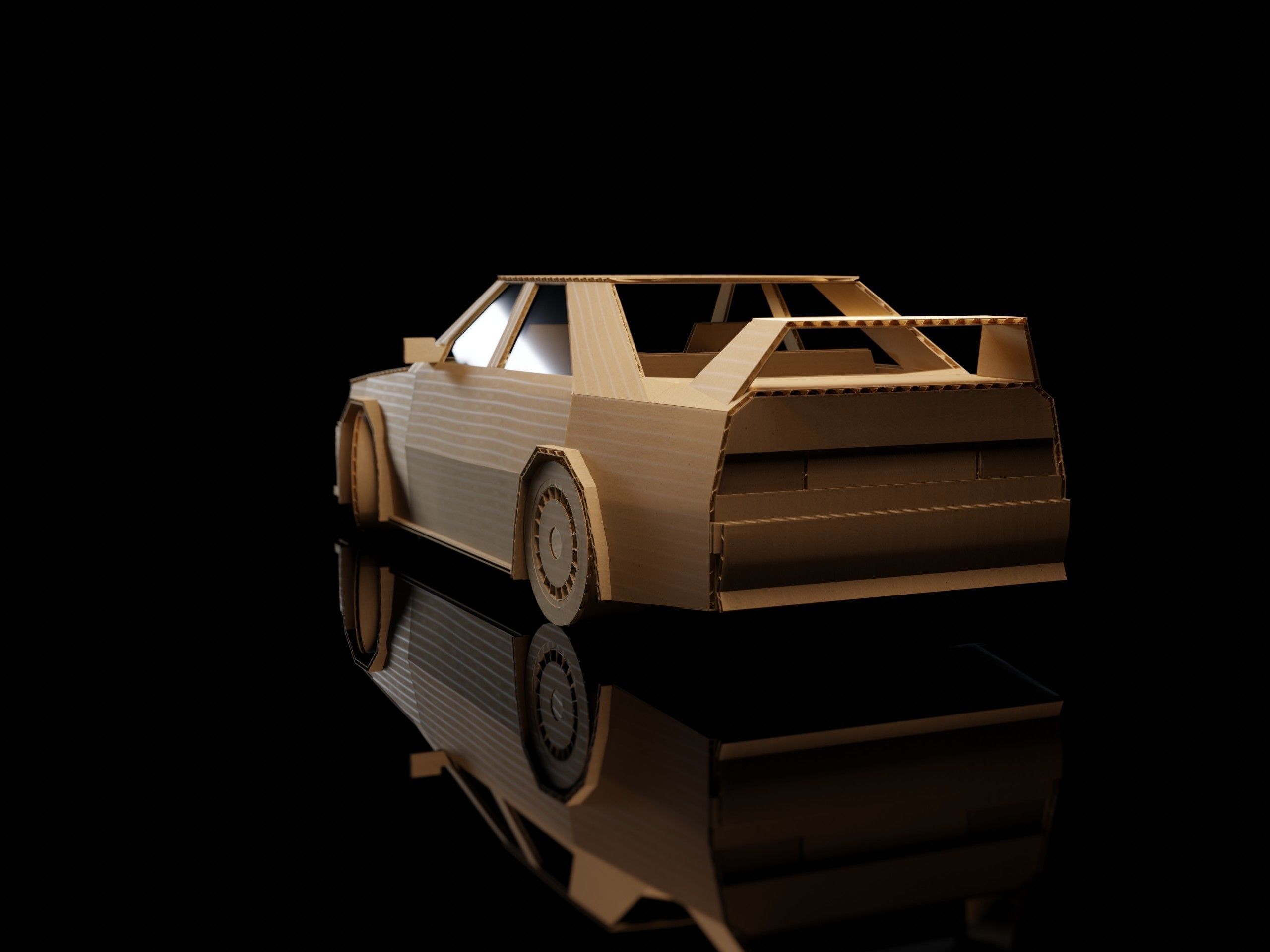 Mercedes Benz 190E 2 5 Evolution II 1992 cardboard car 3D model | CGTrader