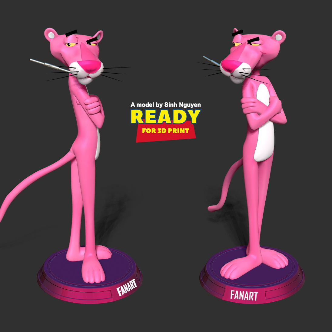 Pink Panther free 3D model 3D printable | CGTrader