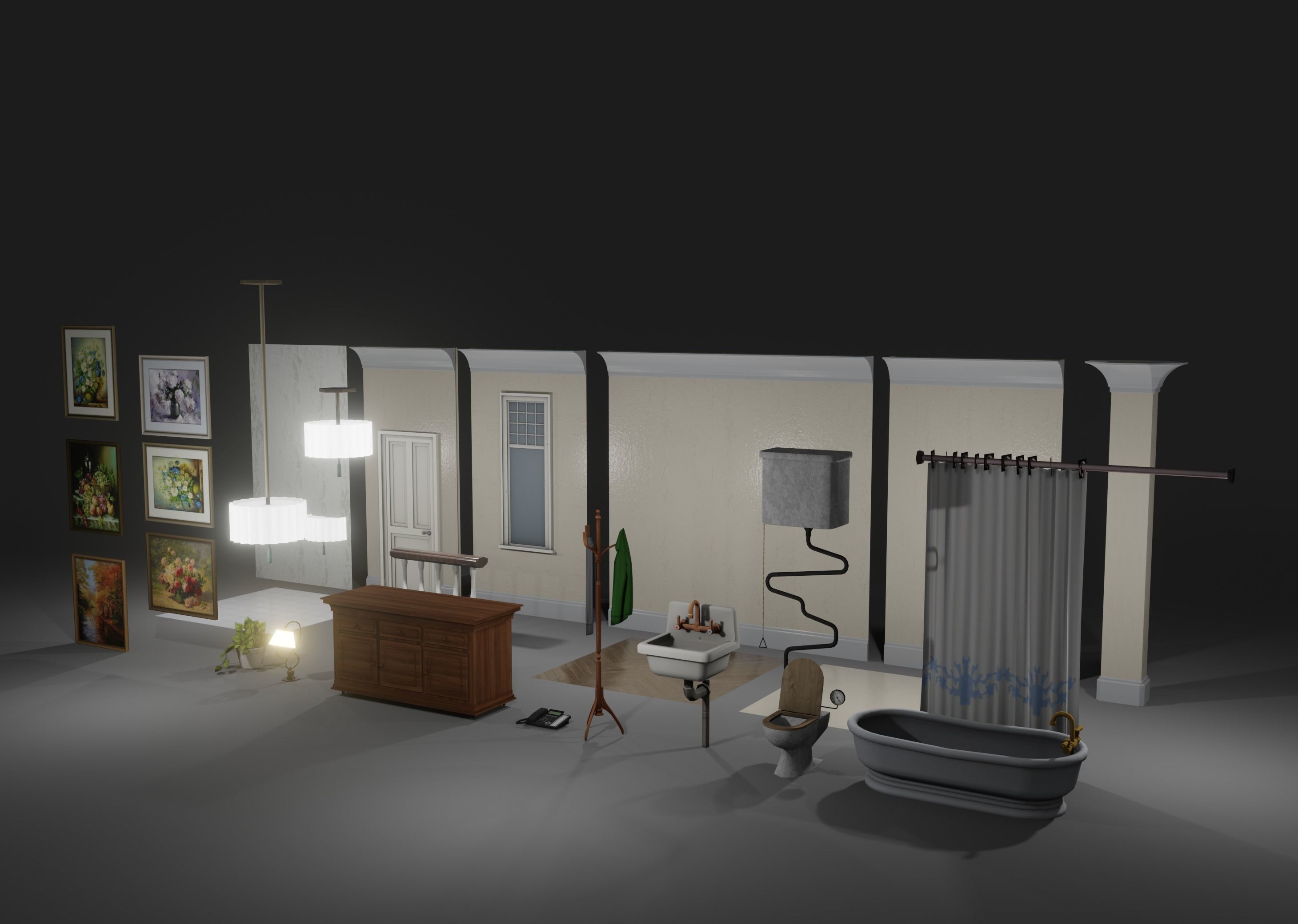 Modular Interior House 3D model | CGTrader