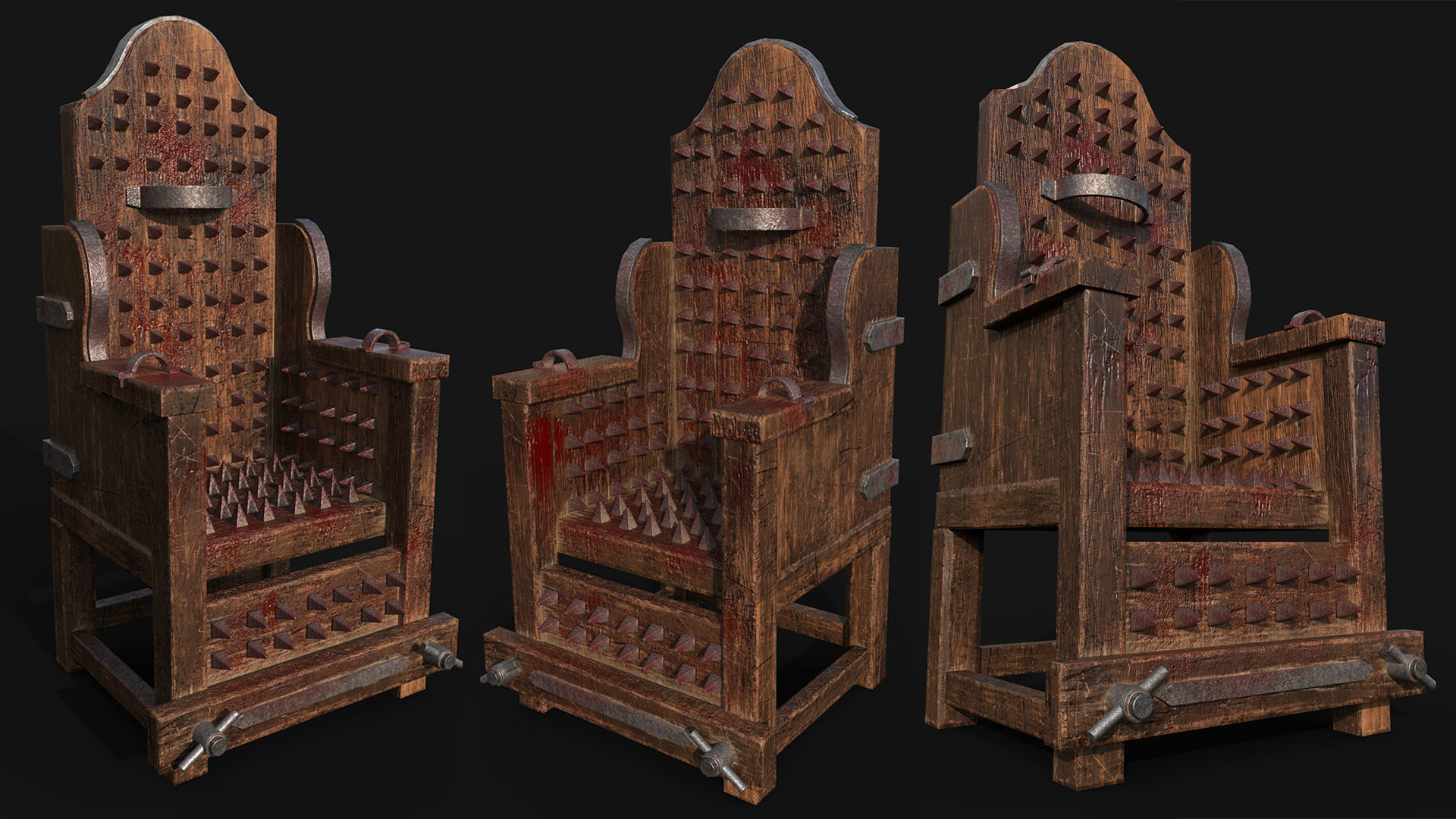 Medieval Torture Chair 3D model | CGTrader