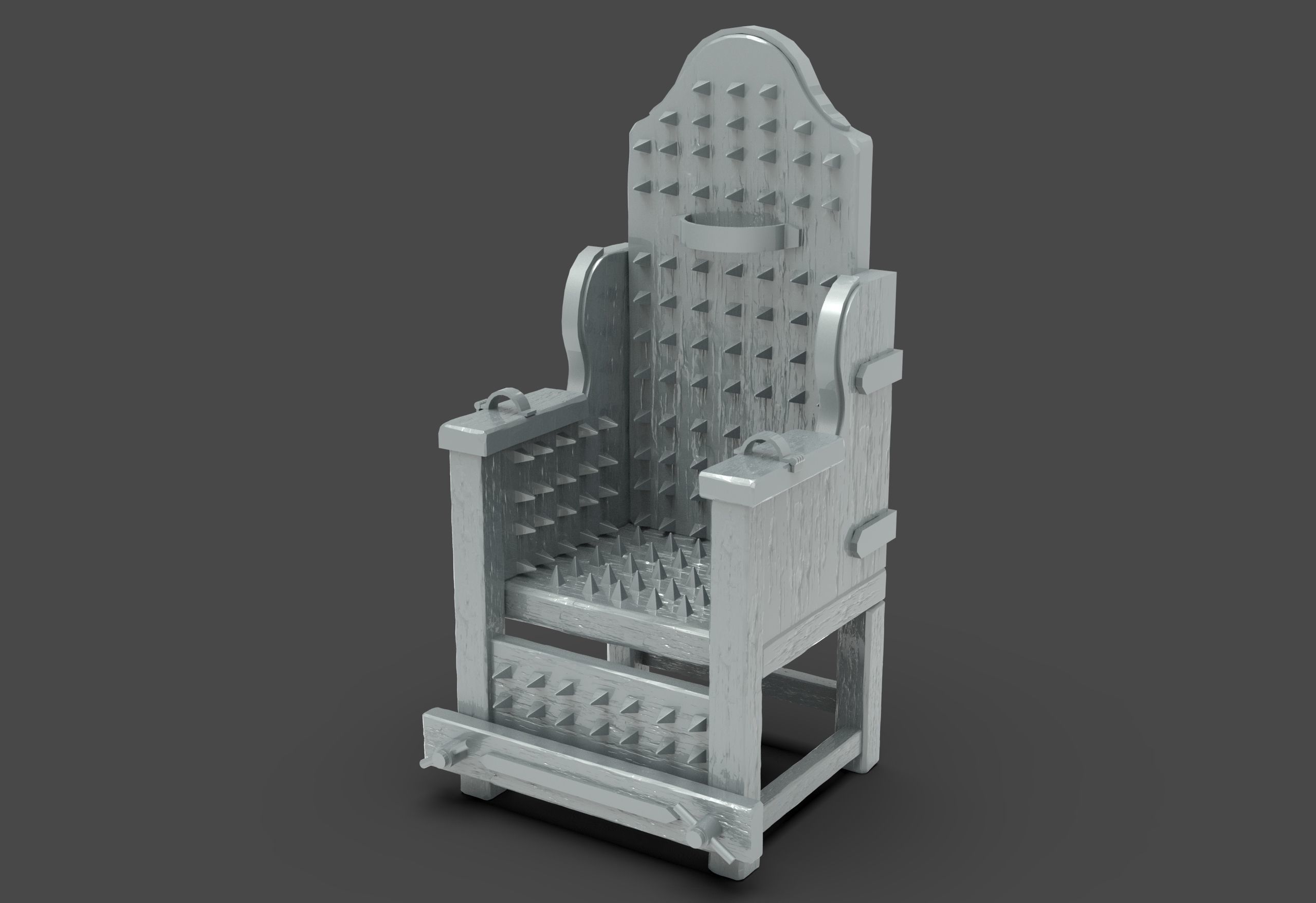 Medieval Torture Chair 3D model | CGTrader