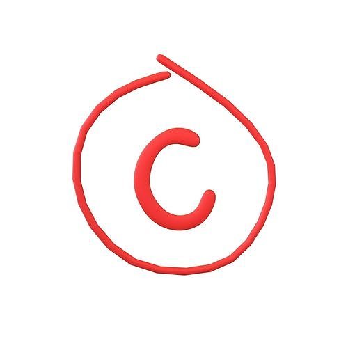 3D model Grade C Symbol v1 001 VR / AR / low-poly | CGTrader