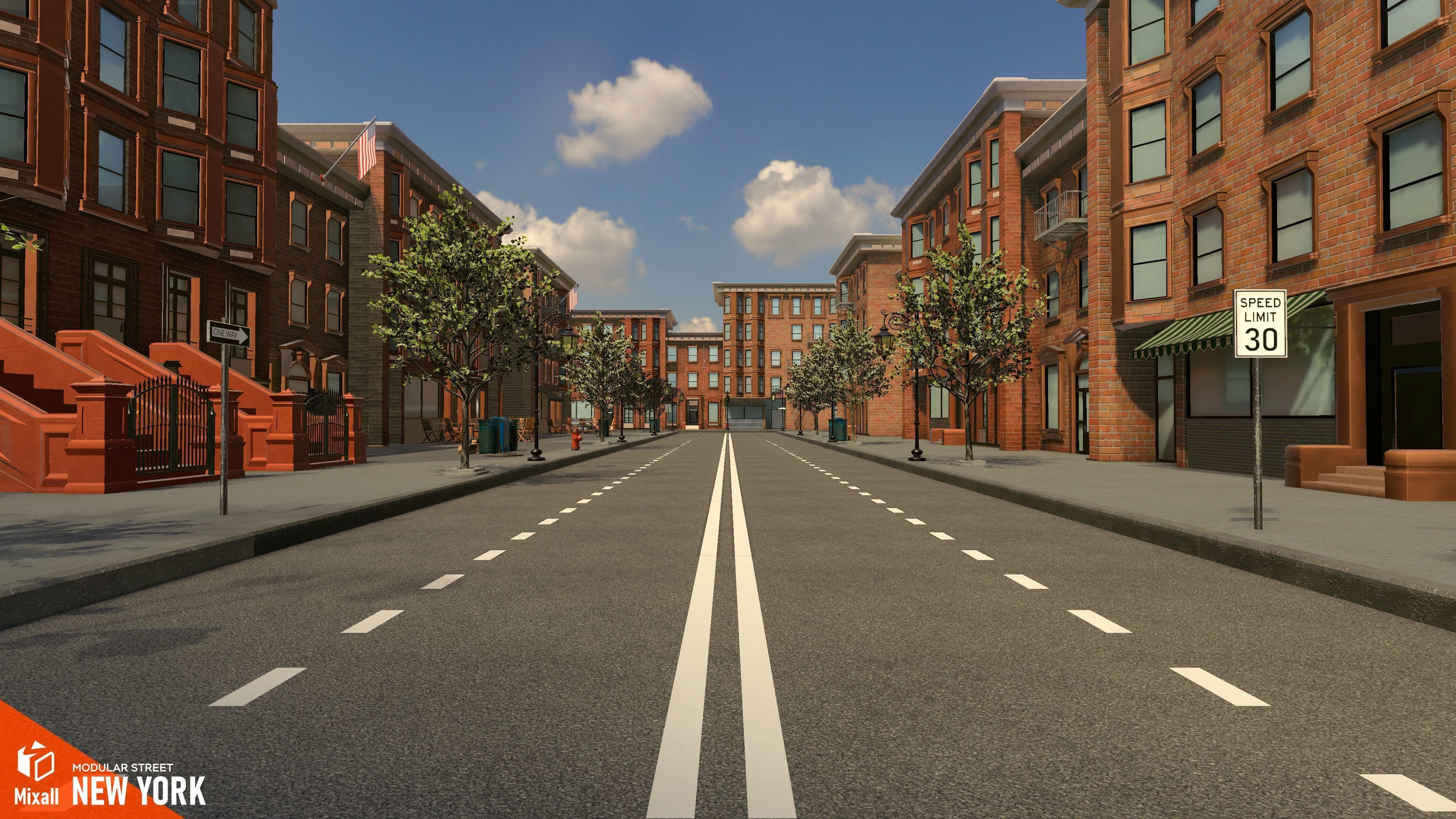 3D model New York streets - Modular city VR / AR / low-poly | CGTrader