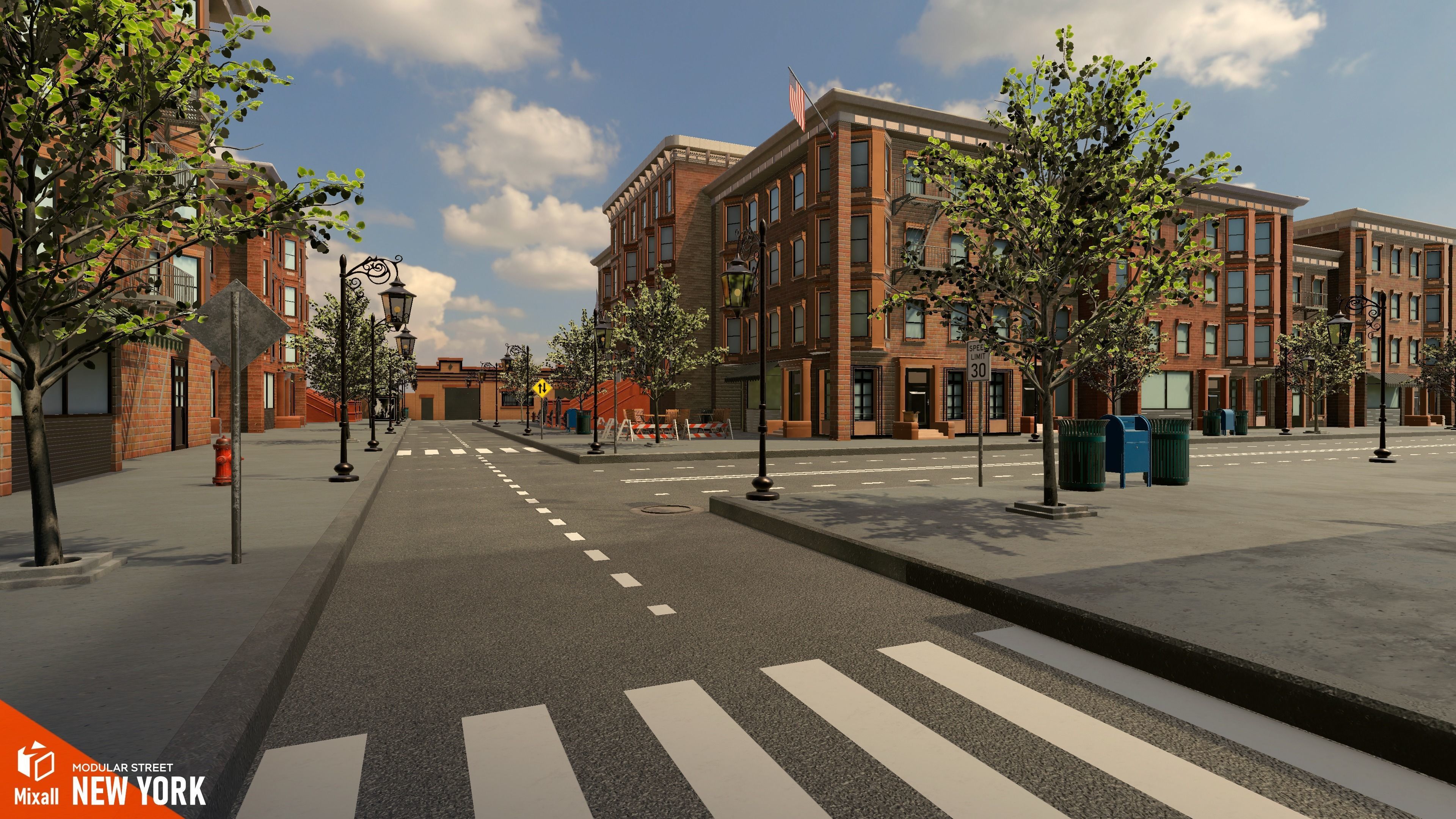 3D model New York streets - Modular city VR / AR / low-poly | CGTrader