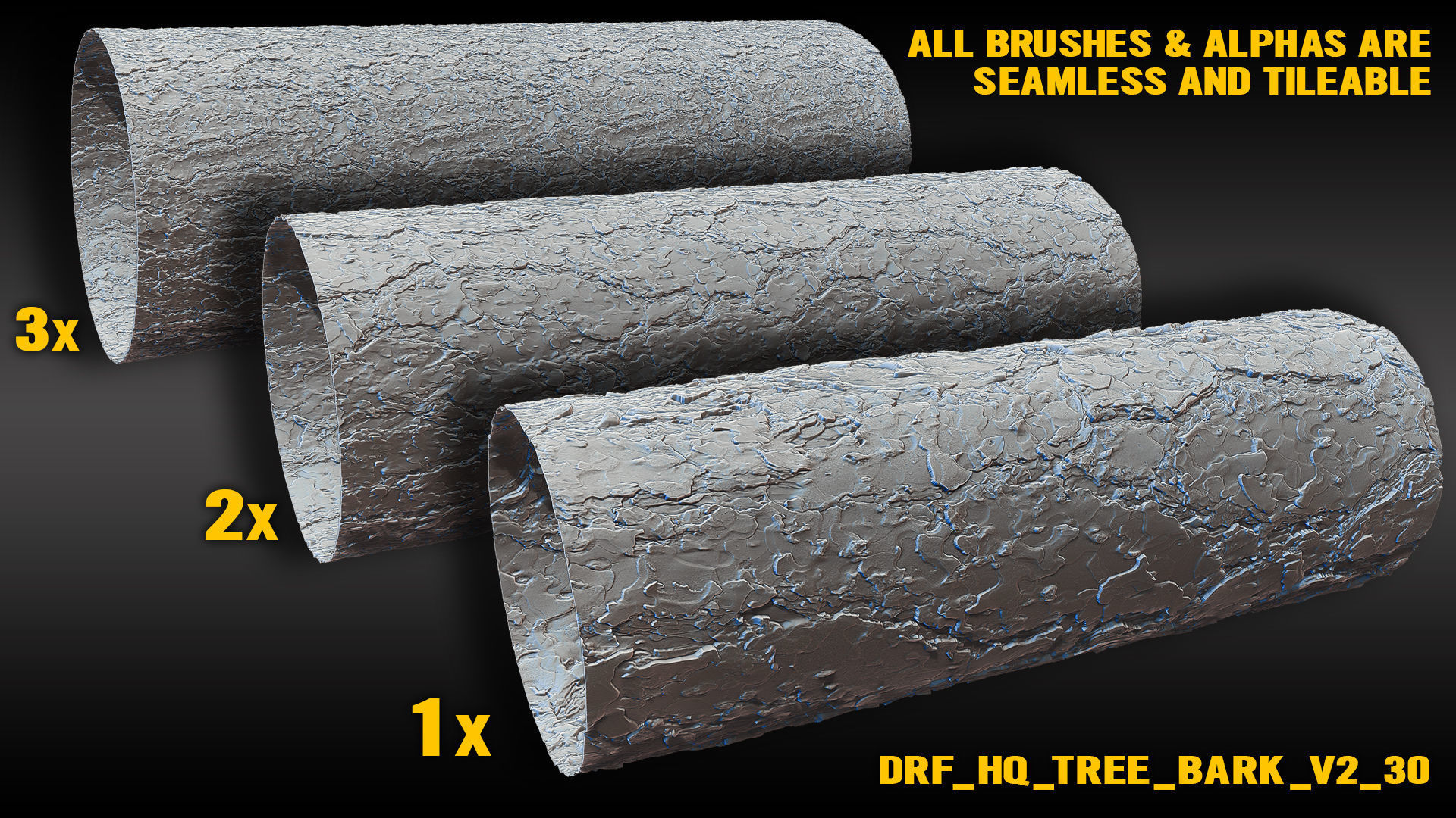 Ultra HQ Tree Bark Sculpt Zbrush brushes and Alphas Vol2 Texture | CGTrader