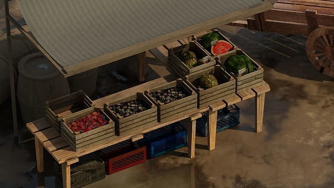 3D model Village shop - Low poly - Game ready VR / AR / low-poly | CGTrader