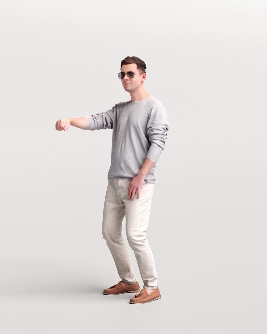 Humano Man steering the boat 2207-5 3D model | CGTrader