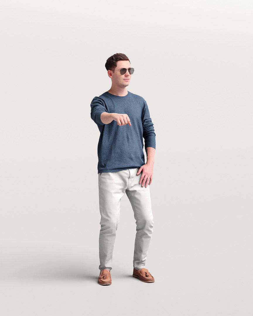 Humano Man steering the boat 2207-5 3D model | CGTrader