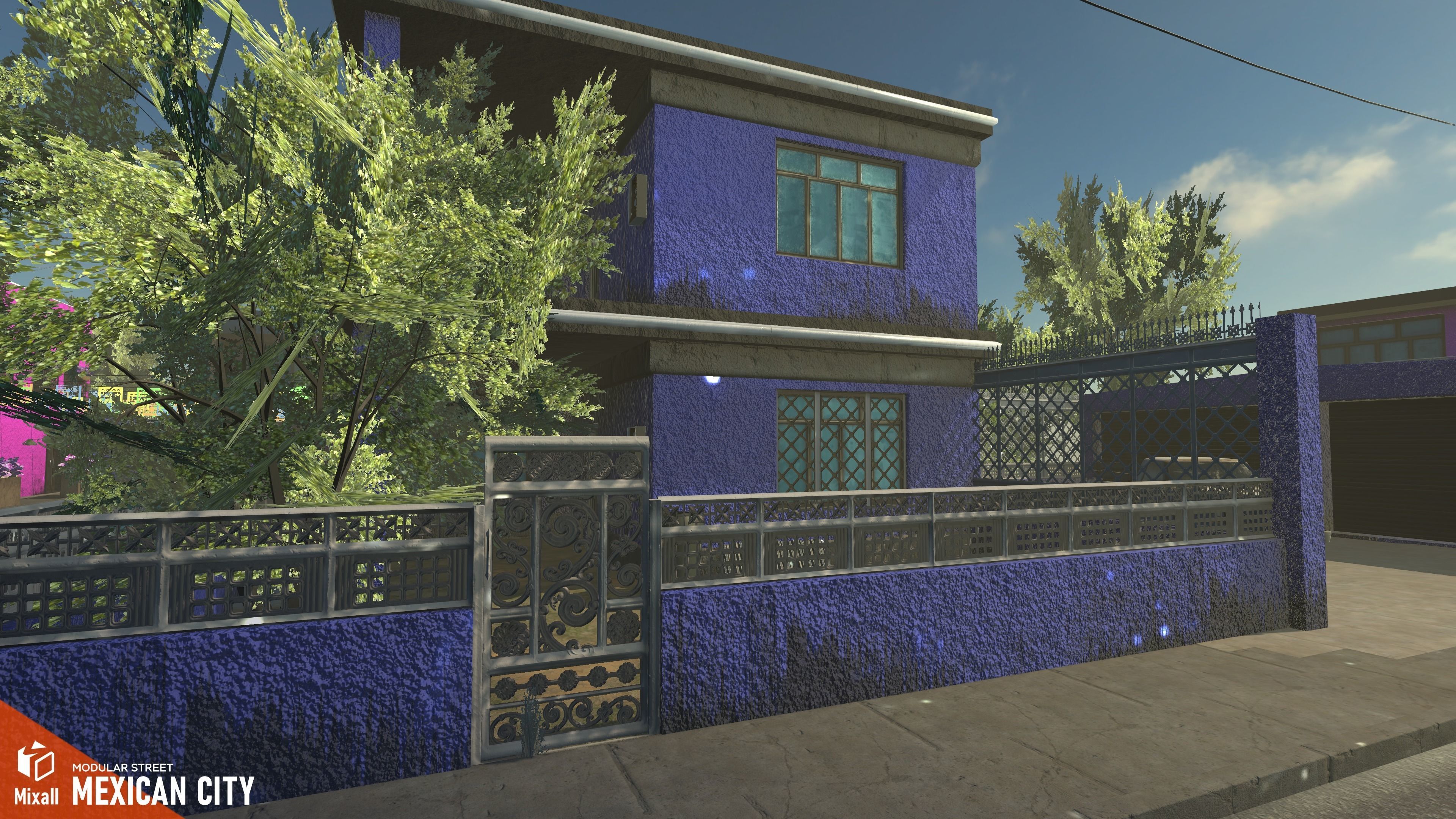 3D model Mexican City - modular street VR / AR / low-poly | CGTrader