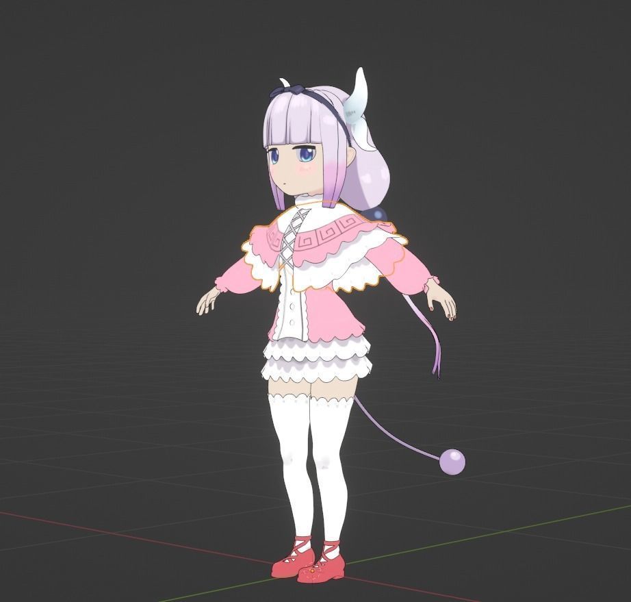 3D model Anime Character Stylized 3d model plus anime outline model VR ...