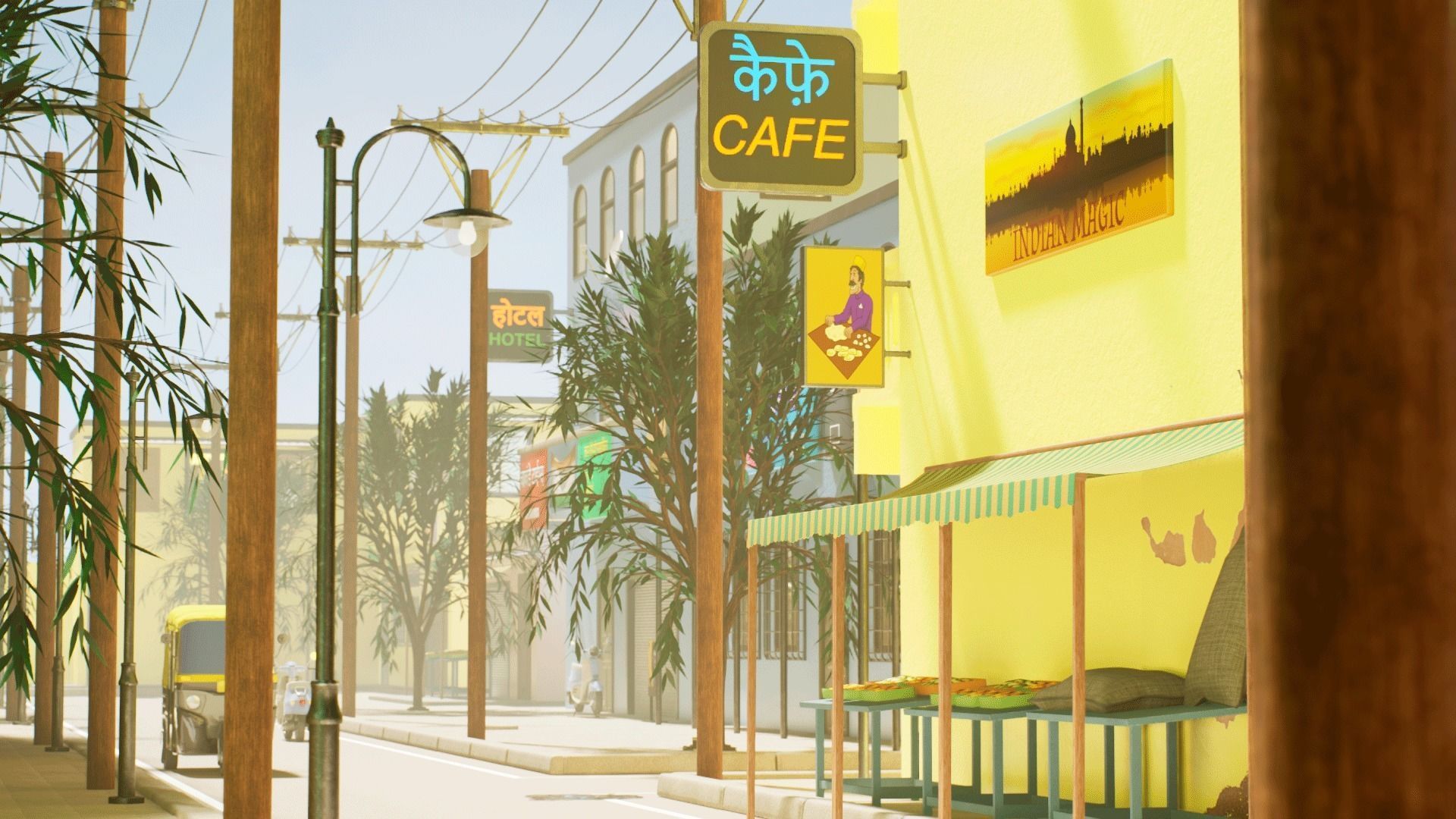 3D model Indian Street - modular city VR / AR / low-poly | CGTrader