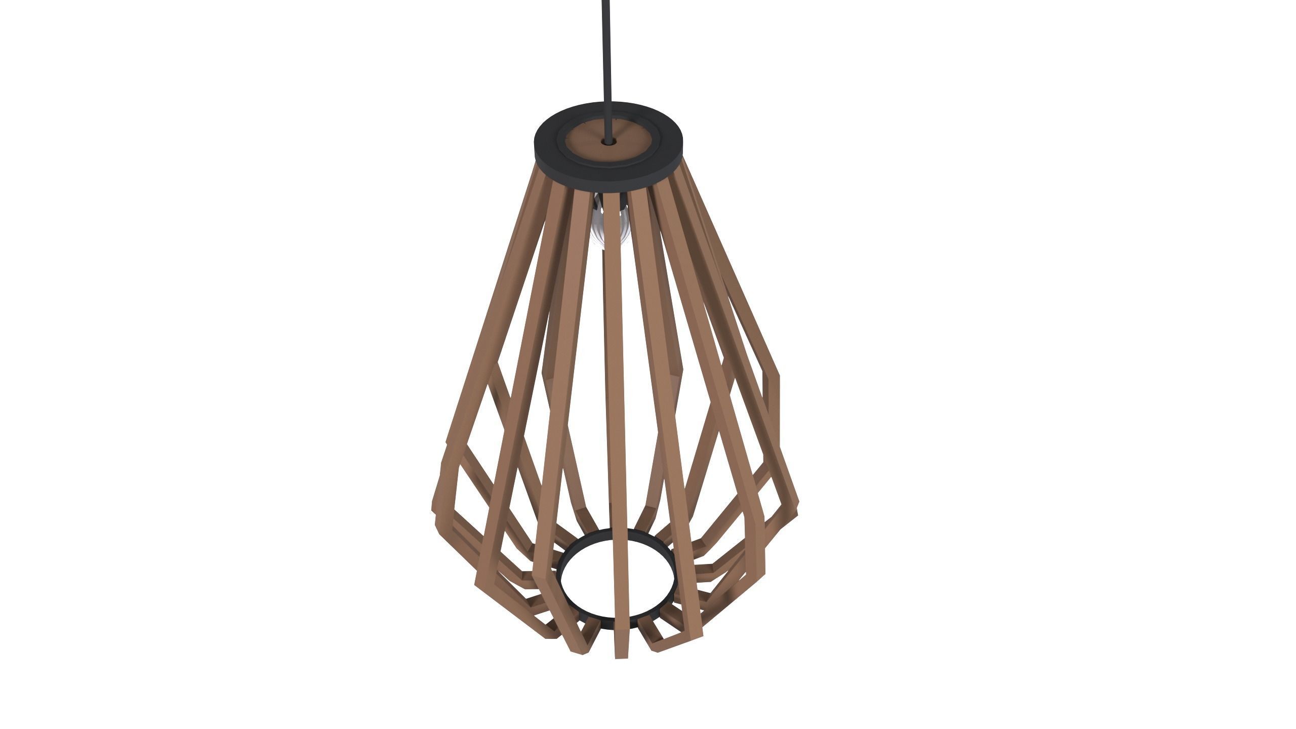 Wood Pendant Lamp Shade 3D model | CGTrader