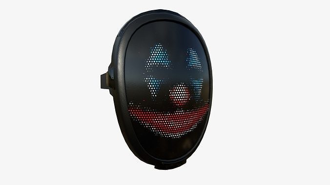 3D model LED Screen Mask - A04 Joker Clown - Character Design VR / AR ...