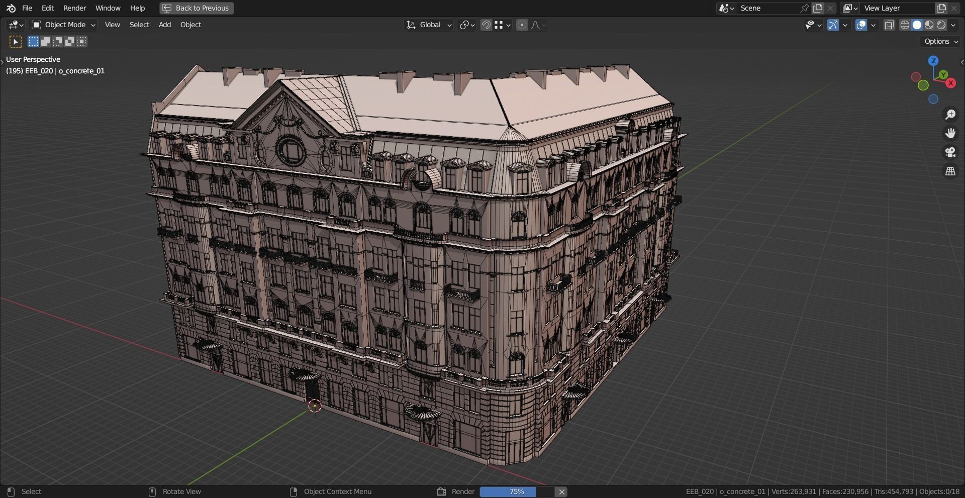 3D model Eastern European Building 020 VR / AR / low-poly | CGTrader