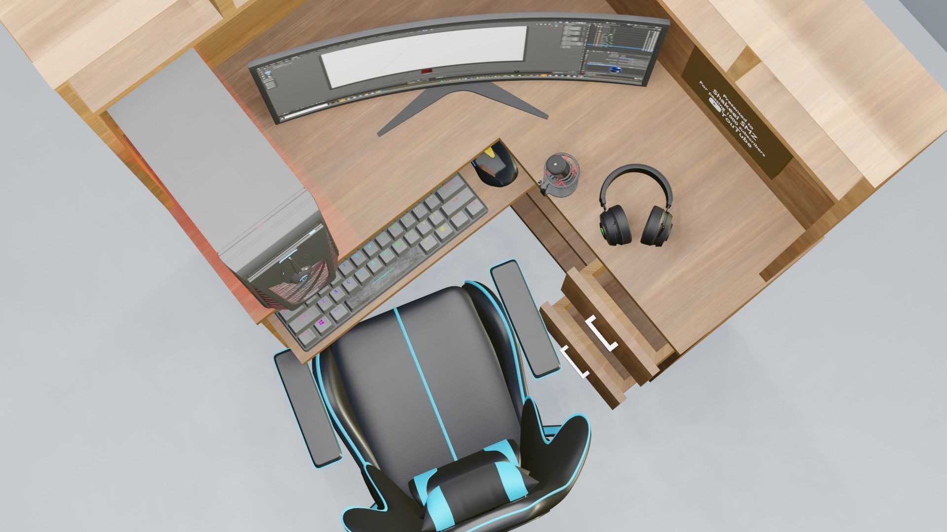 Gaming Computer Setup 3D model | CGTrader