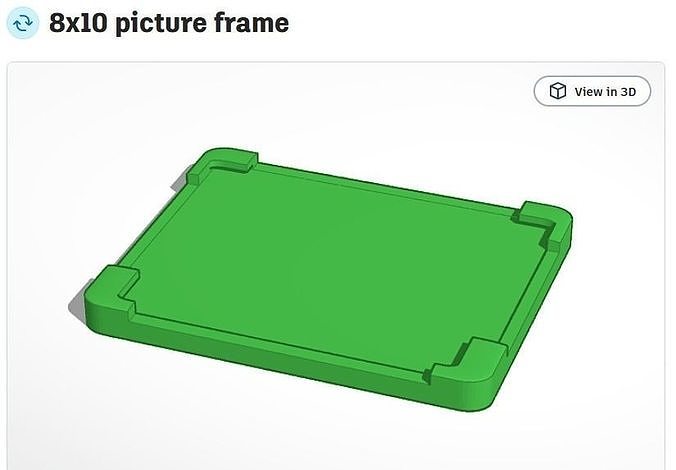 8x10 picture frame free 3D model 3D printable | CGTrader
