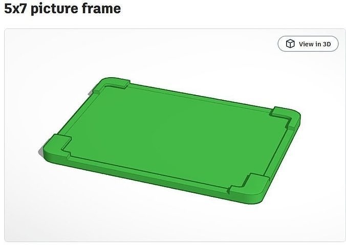 5x7 picture frame free 3D model 3D printable | CGTrader