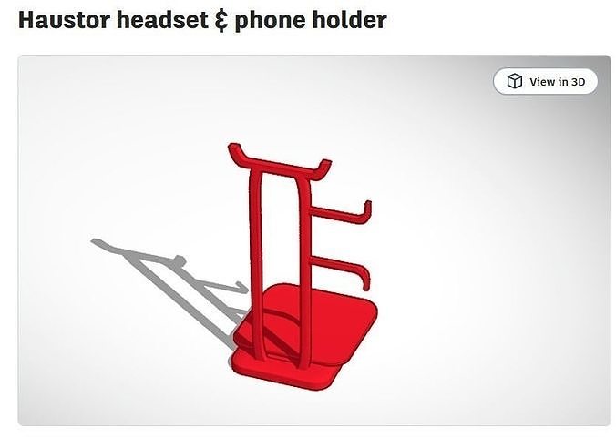 Haustor headset and phone holder free 3D model 3D printable | CGTrader