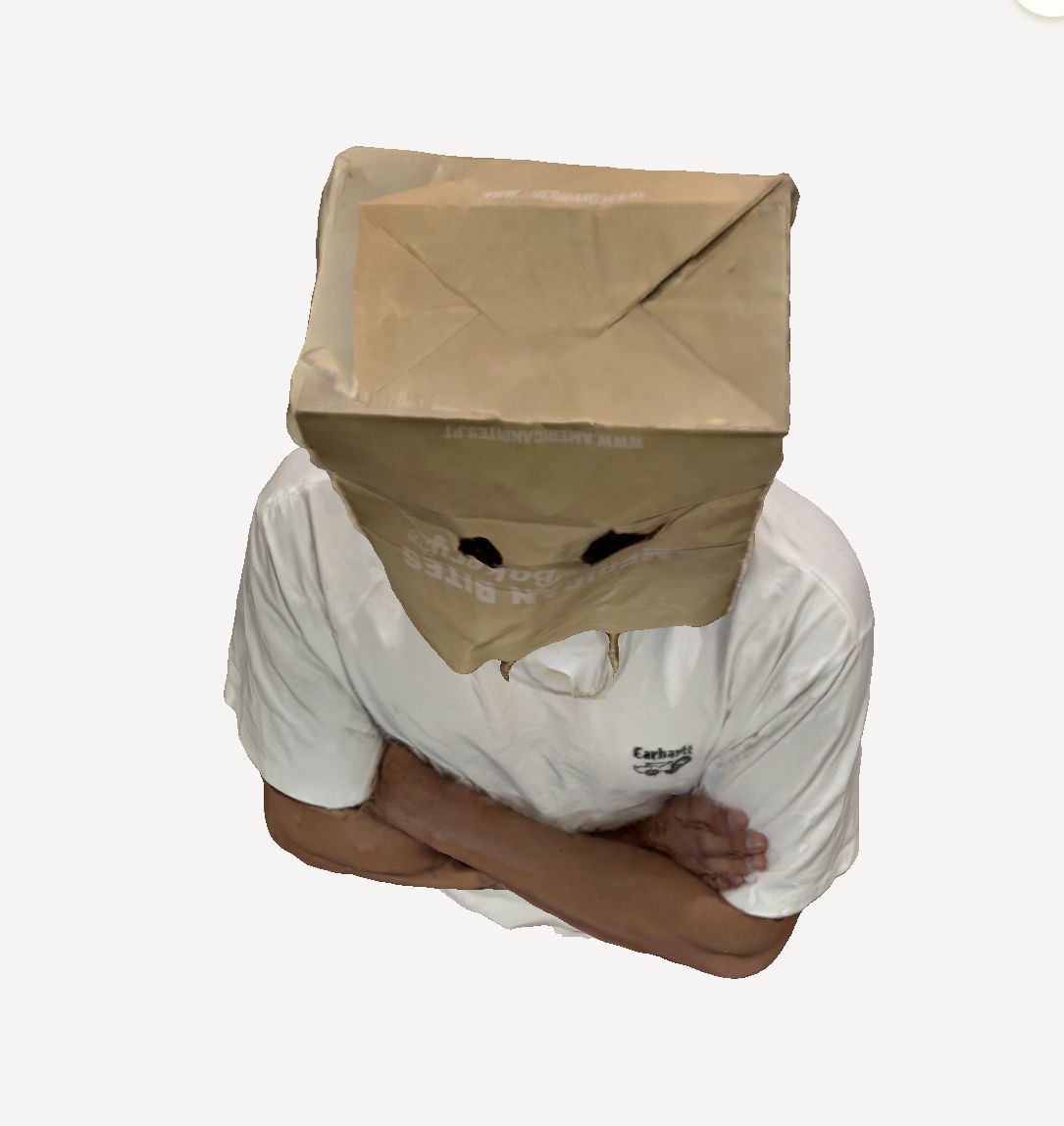 Guy with bag on his head 3D model 3D printable | CGTrader