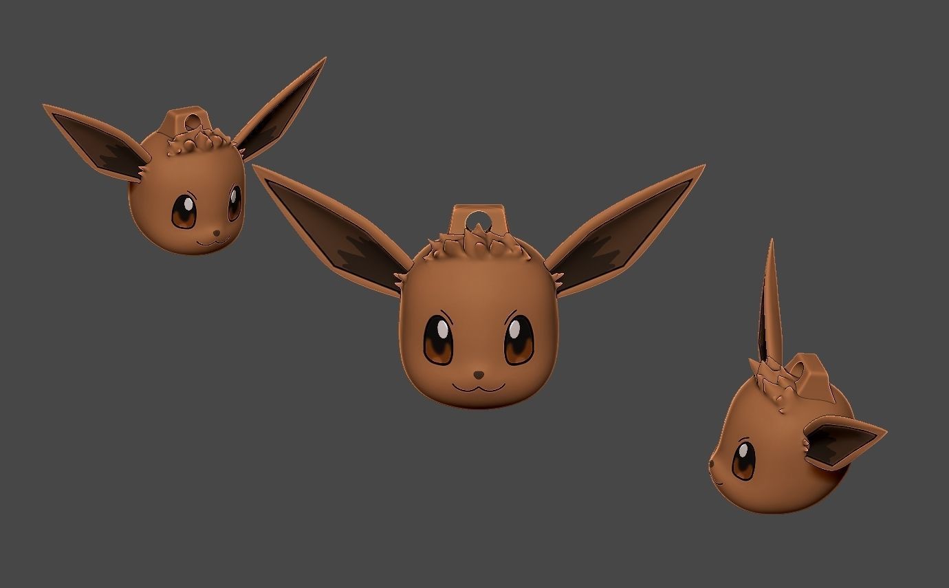 eevee keychain 3D model 3D printable | CGTrader
