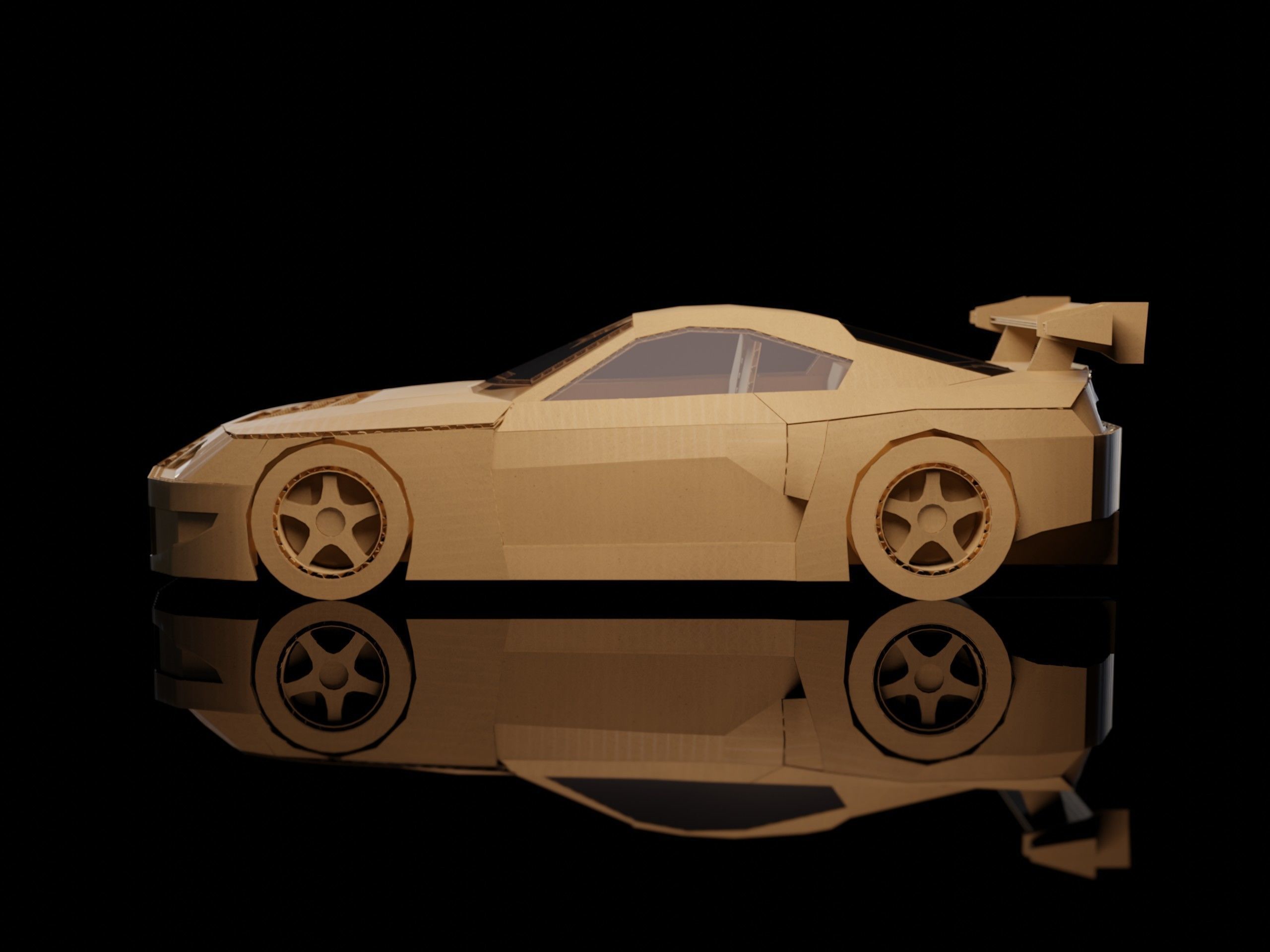 TOYOTA CASTROL TOMS SUPRA 1997 cardboard car 3D model | CGTrader