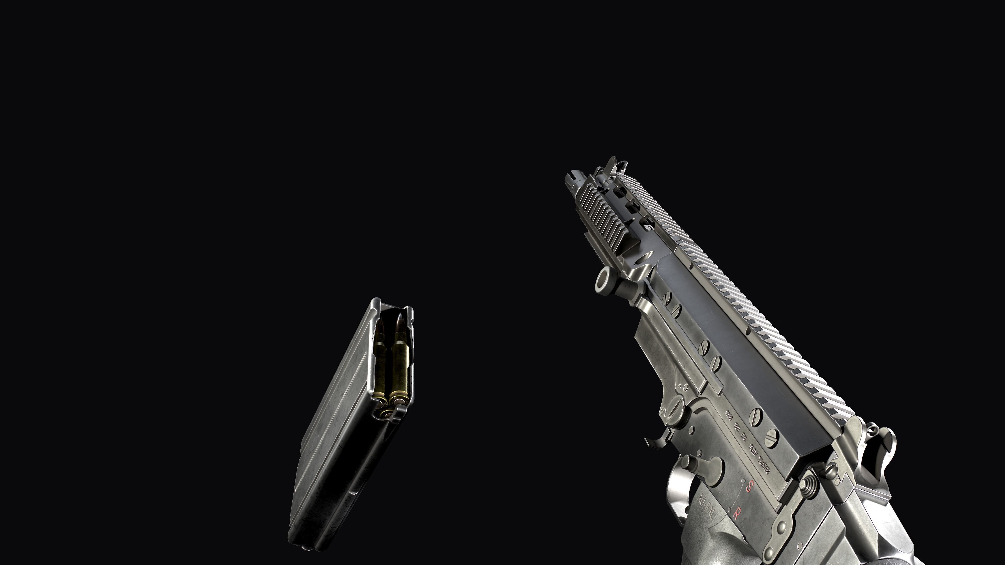 3D model Modular assault rifle DS Arms SA 58 FAL VR / AR / low-poly ...
