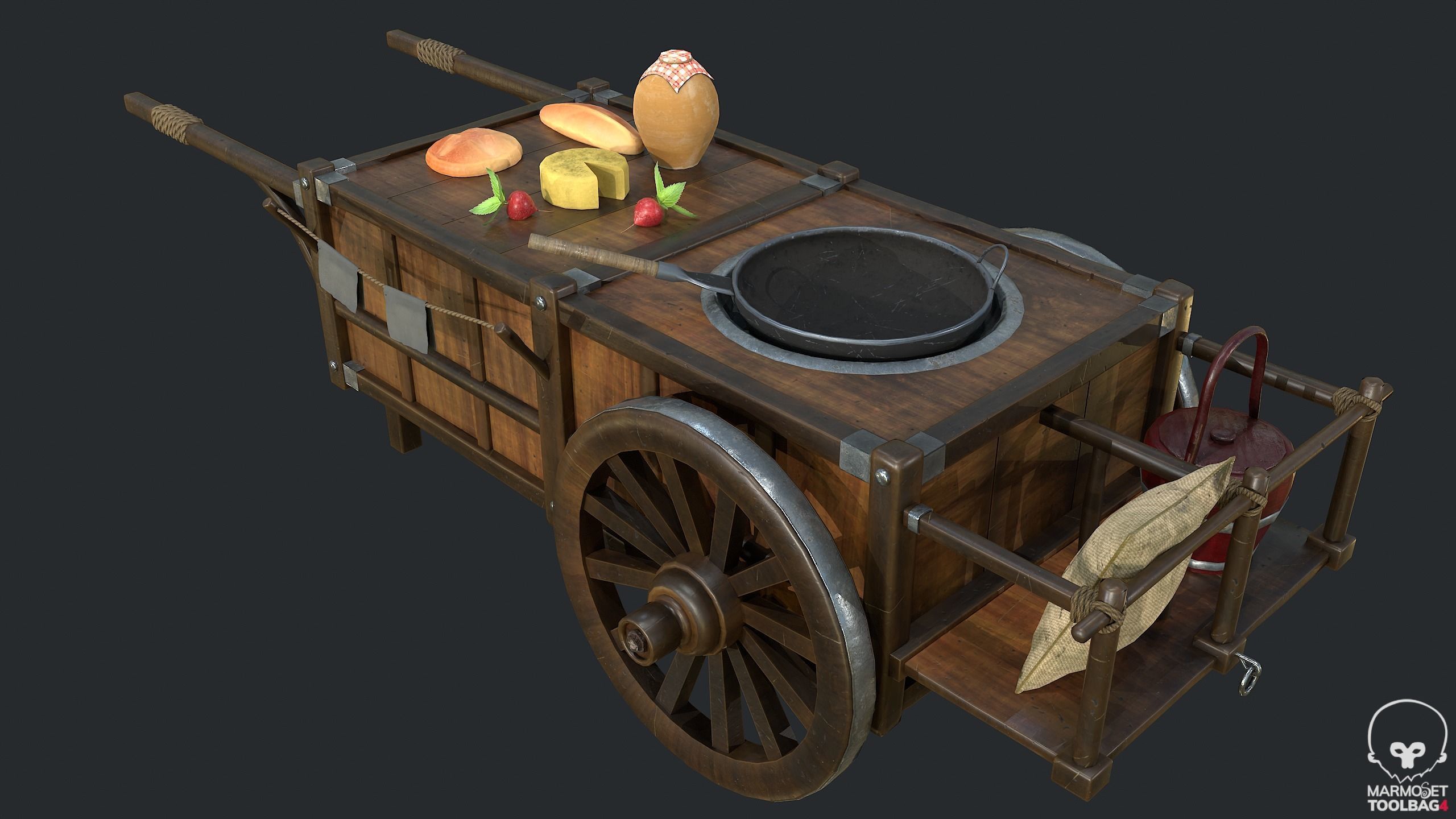 3D model PBR Street Food Cart VR / AR / low-poly | CGTrader