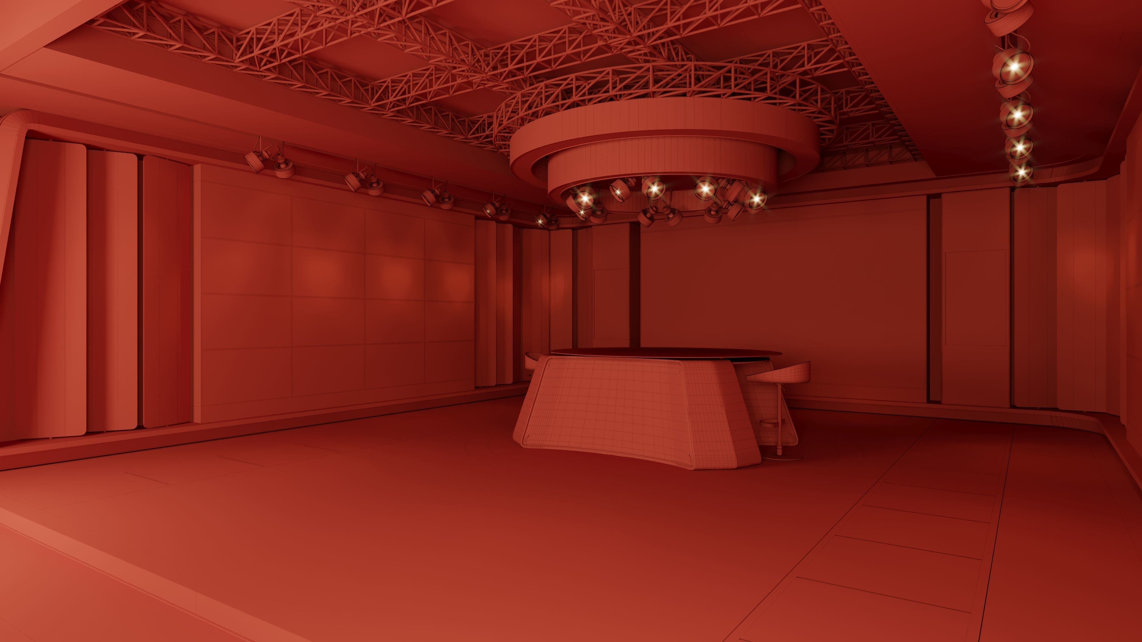 3D model Virtual Studio Chat show VR / AR / low-poly | CGTrader