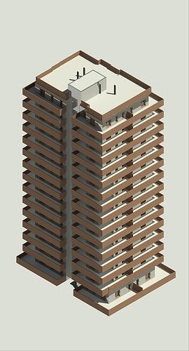 residential apartment building 3D model animated rigged | CGTrader
