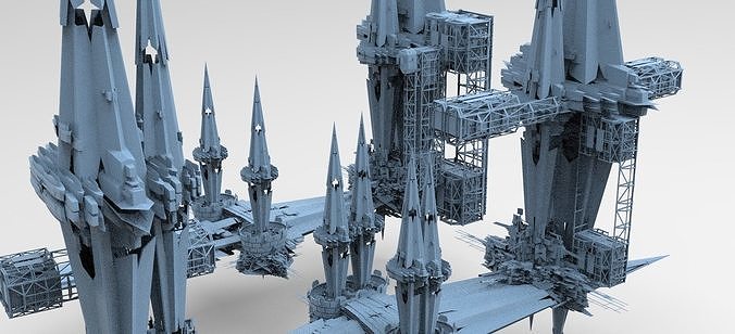 Core crystal Shard Bridge Building Shards 3 designs 3D model | CGTrader